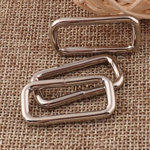20 Pcswebbing Rectangle Rings,rectangle Rings,1"square Rings,silver ...