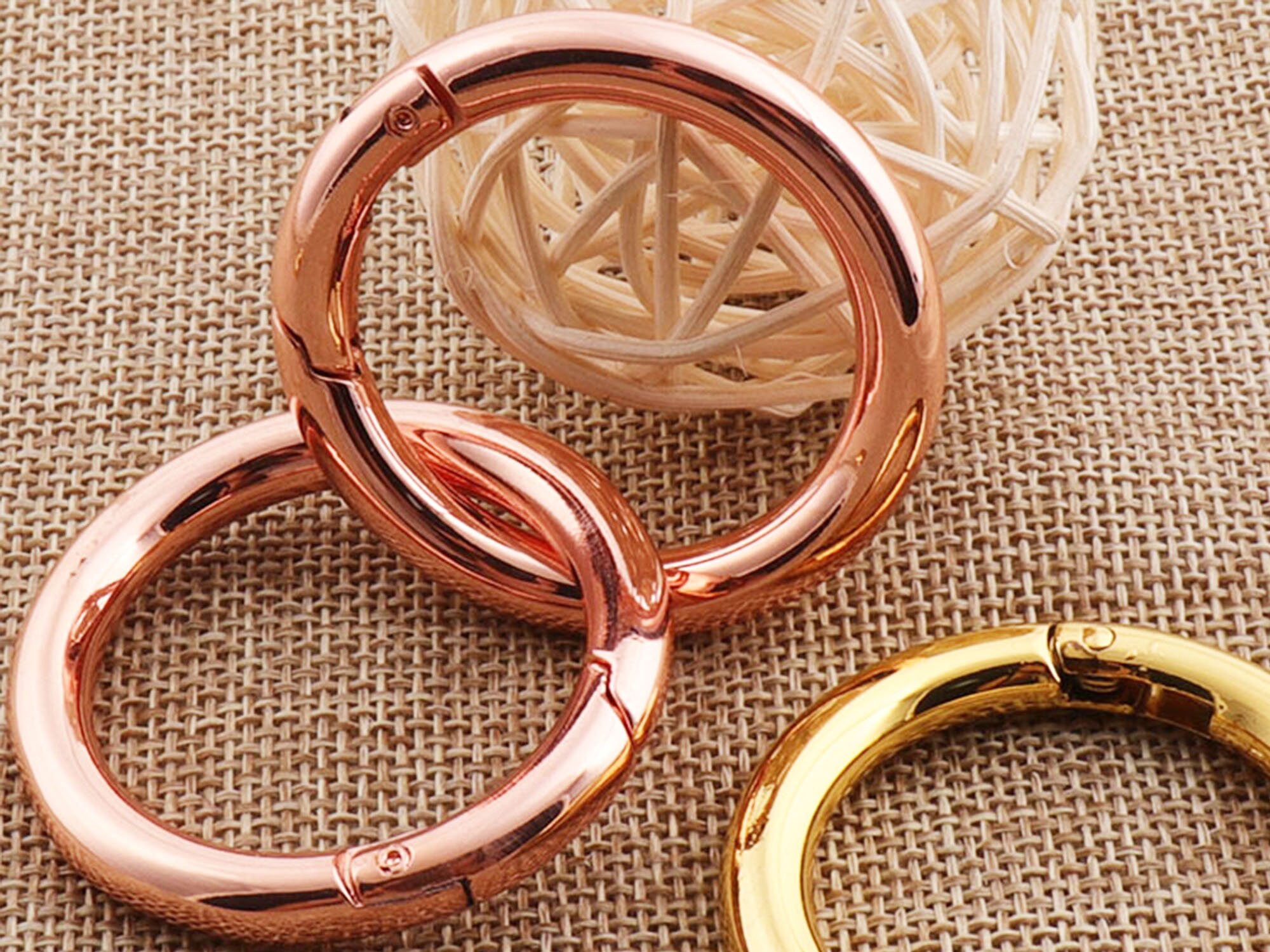 2-6 PCS Rose Gold/Gold Spring Ring BucklesSpring Gate Ring | Etsy