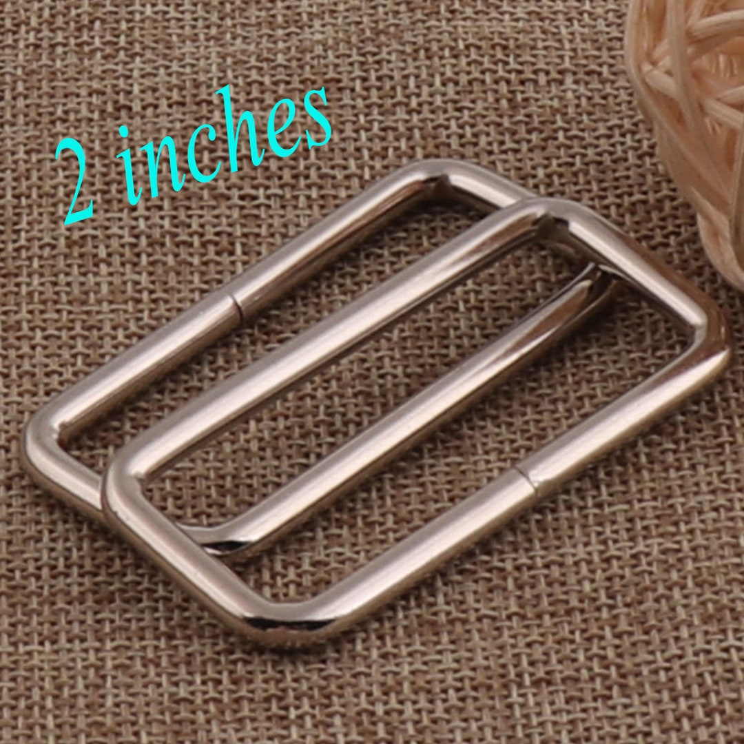 50 MM Silver Rectangle Rings,6 PCS Rectangular Wire Loops,square Rings Bag Rings,webbing Purse ...
