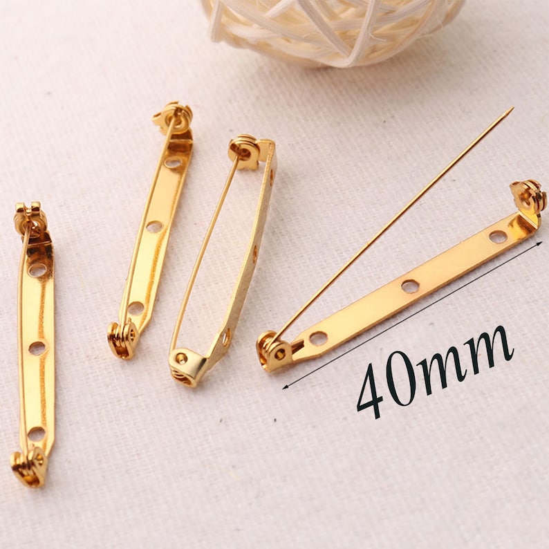 40mm Copper Gold Bar Pins5-50pcs Brooch Bars Pin Backsbrooch - Etsy