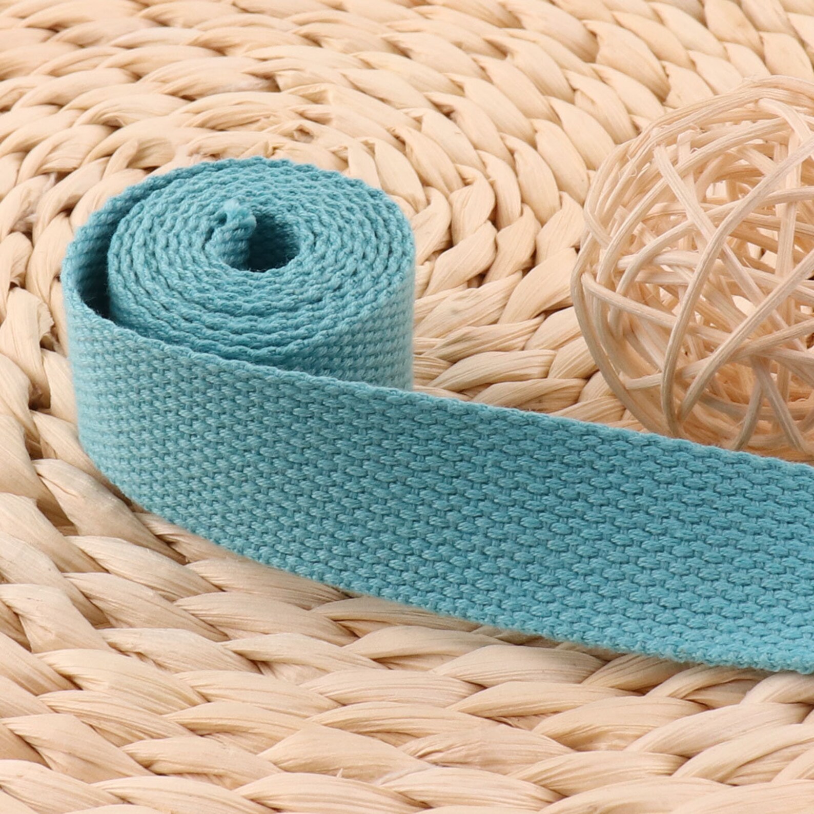 1 inch Webbing solid color Sky Blue Cotton WebbingKey Fob | Etsy