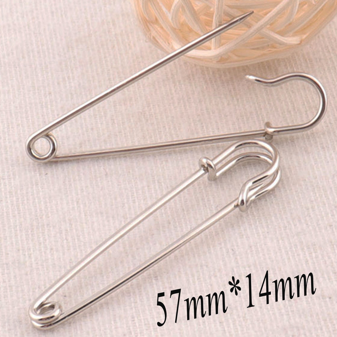 25 PCS Silver Safety PinsMetal safety pins jewelryBrooch Bar | Etsy