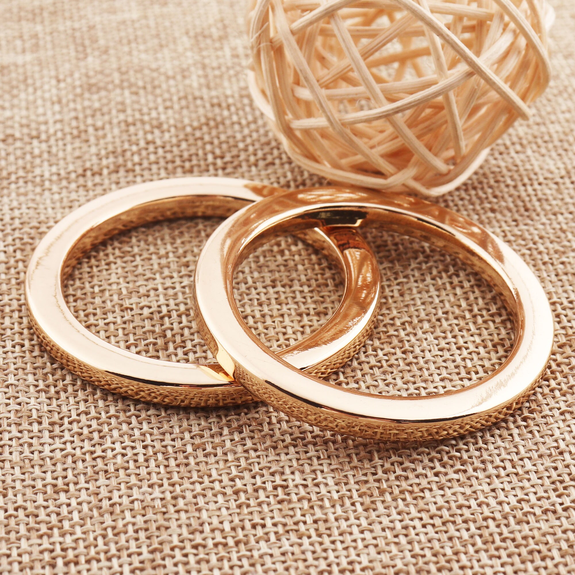 1 1/2 Metal Pale Gold Flat O Rings Buckles6 PCS Leather - Etsy