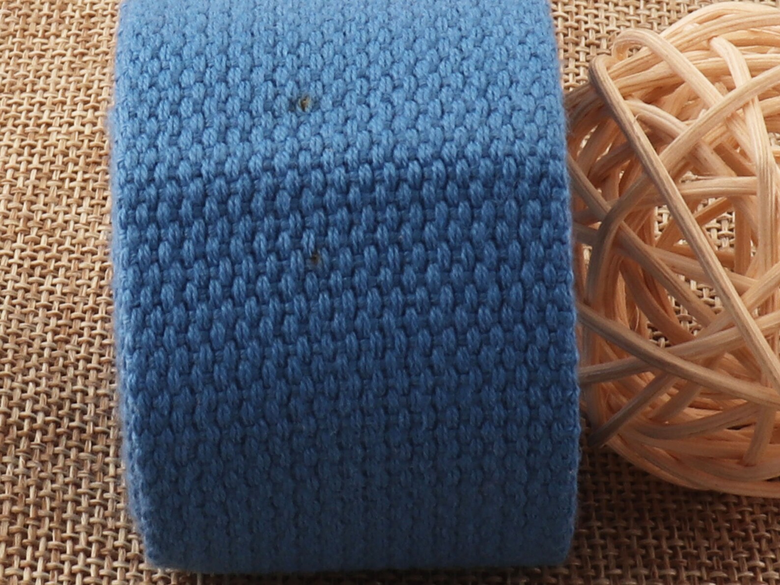 1 1/2 Cotton Webbingsolid Blue Webbing Key Fob Soft - Etsy