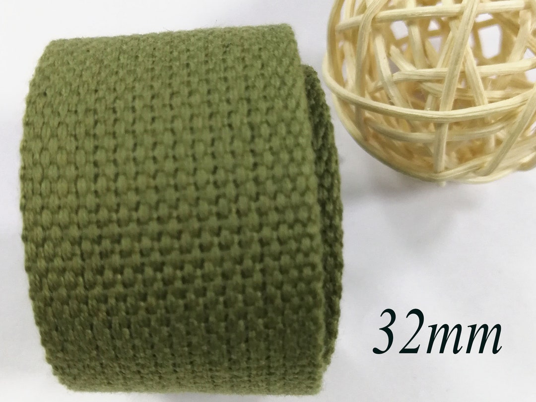 Solid Green Color Cotton Soft Webbing Belt,webbing Keychain Polyester ...