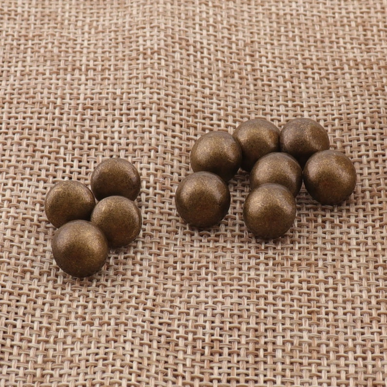 10 Metal Buttons 3/8"(8mm/9mm)antique Bronze Shank Vintage Buttons ...