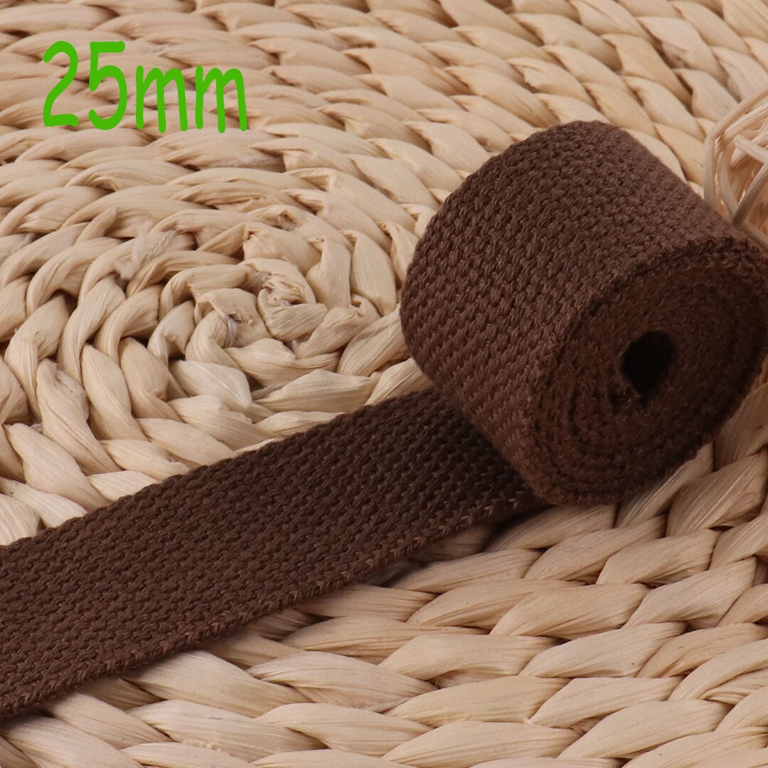 Brown Cotton Webbing,1 Inch Webbing,key Fob Webbing,webbing by the Yard ...