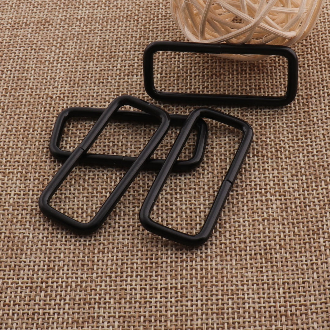 Black Rectangle Rings 10pcs 1 1/2"(38mm)webbing Purse Handbag Bag ...