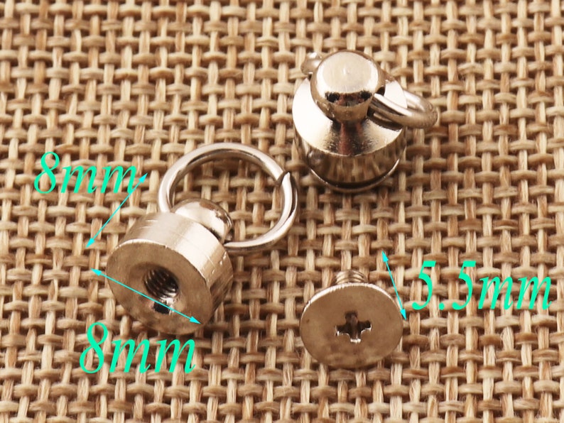 20 Pcs Silver Screwsbag Screws Loop Screwshandle Screws Door - Etsy