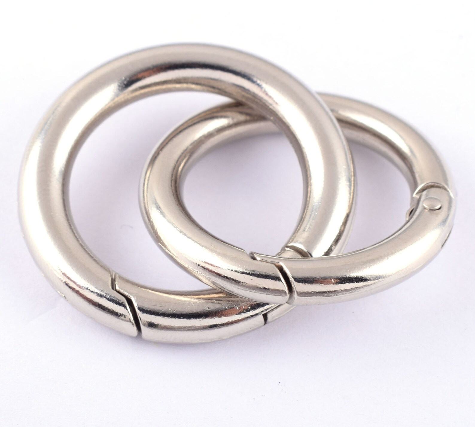 Silver Spring Gate Ring Metal Spring O Rings Clasps Purse O Ring Push ...