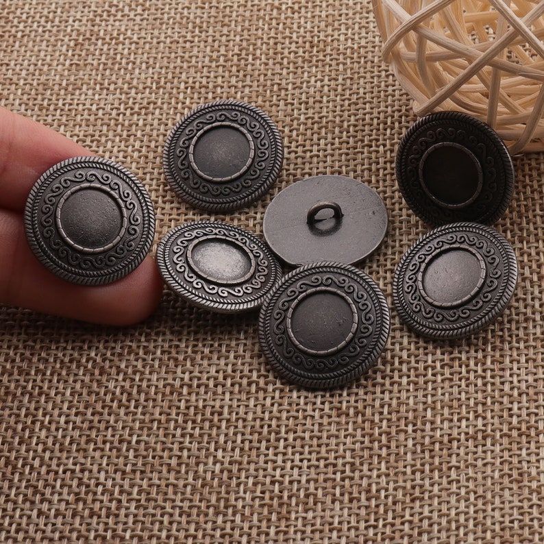 Metal Buttons -shank,6pcs,3/4