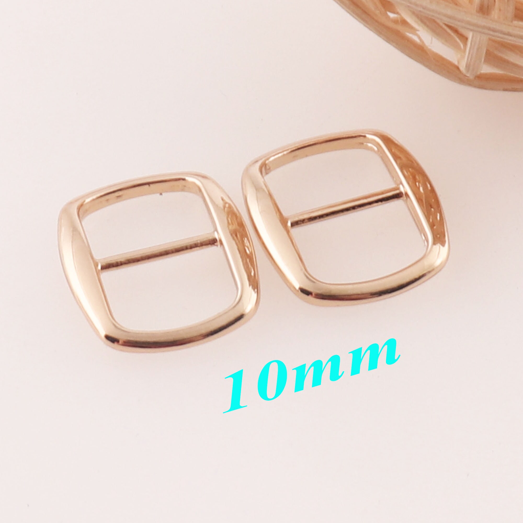 10mm/12mm Pale Gold/gold Slider Buckles,30 Pcs Square Buckles Shoe Bag ...