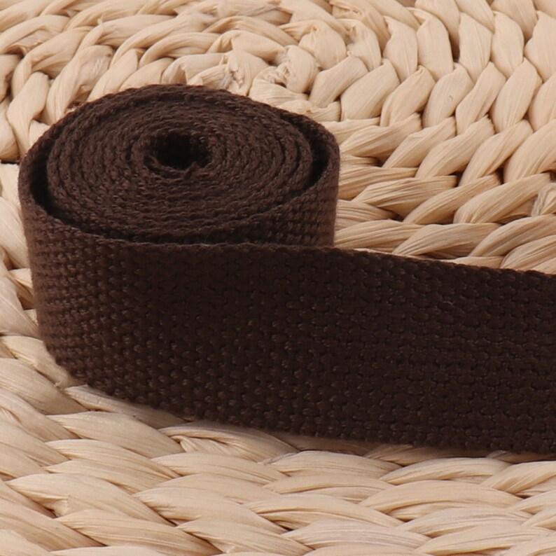 Dark Brown Webbing1 Inch Webbingcotton Webbingkey Fob - Etsy
