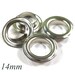 100 Sets Silver Metal Eyelets,barrel Diameter 14mm Eyelets Grommets ...