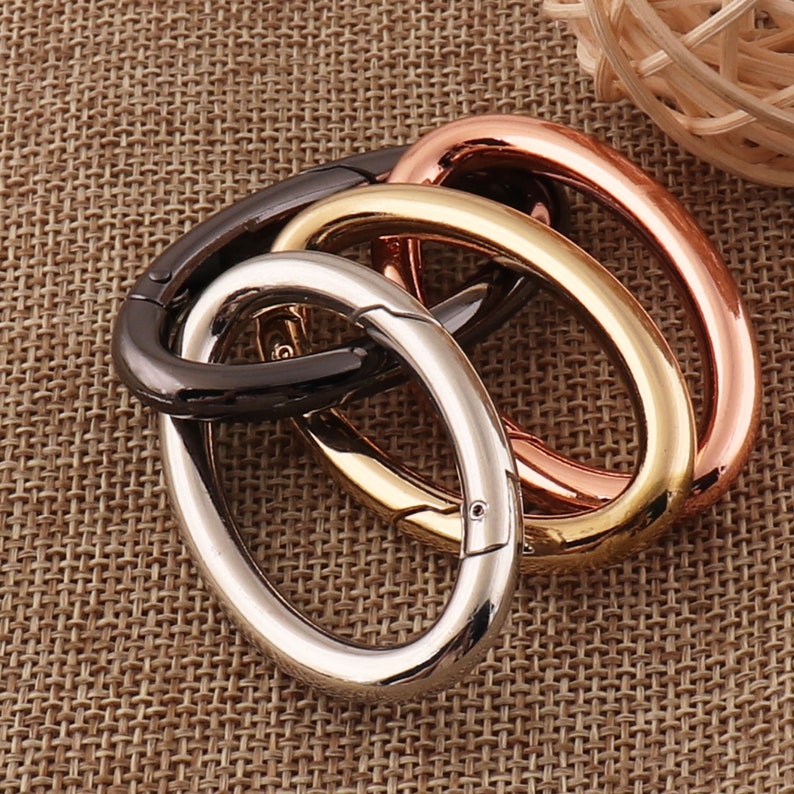 38mm Spring Ring Swivel Buckles6PCS Gunmetal/Rose | Etsy