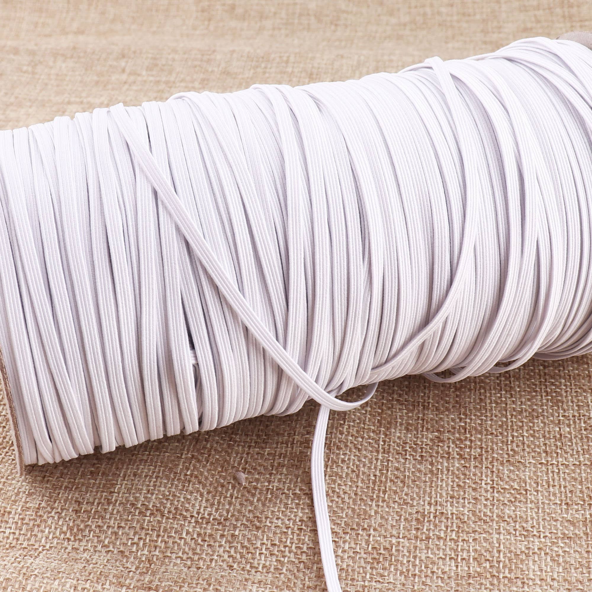 Flat Elastic Cord Bandelastic Tape String White Nylon Coated - Etsy