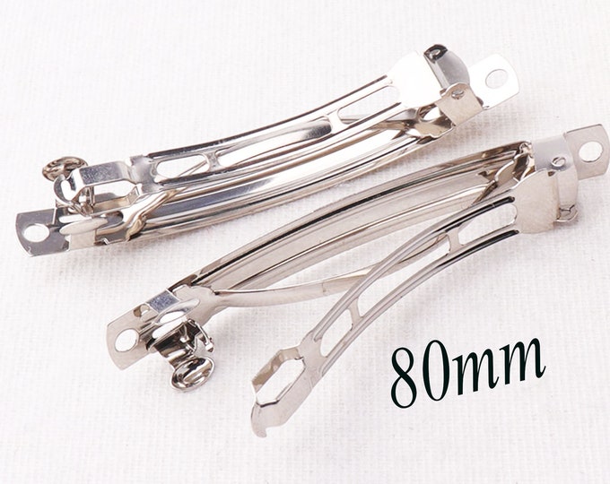 Build Your Own Matte Scallop Bar Clip Set/acrylic/acetate Pink Bar Hair ...