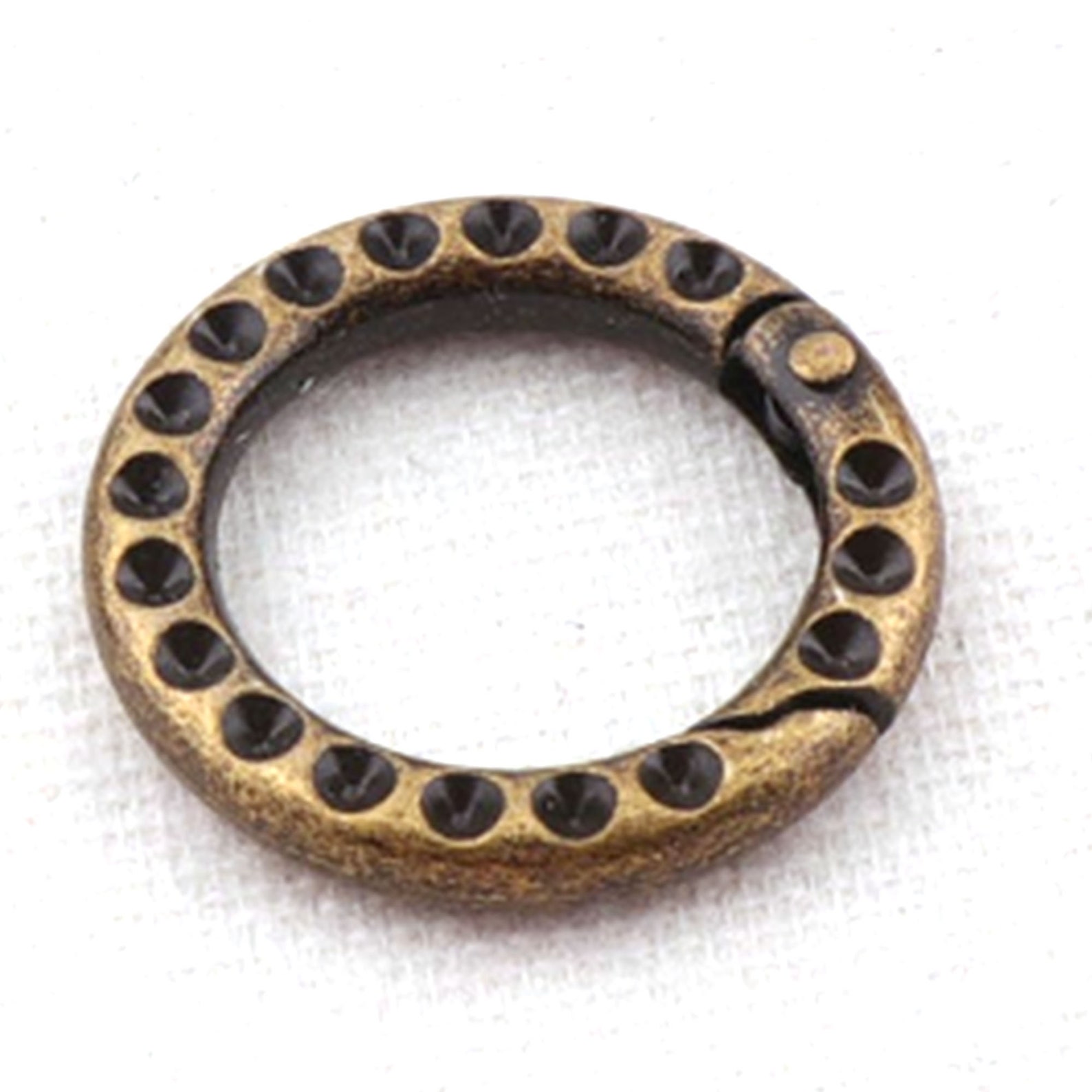 5/8"(18mm),4 Pcs,ancient Bronze Spring Ring Spring Gate Ring With Small ...