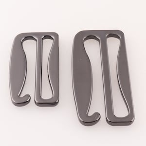 38mm/50mm Gunmetal Metal G Buckle G Hooks Strap Slider Hooks ZINC Alloy ...