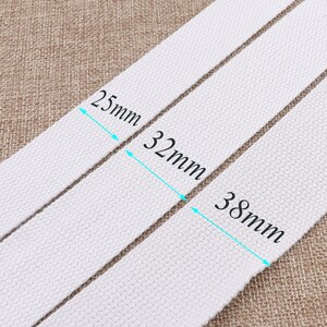 25mm/32mm/38mm Solid White Webbing,webbing Key Fob Webbing Lanyard ...