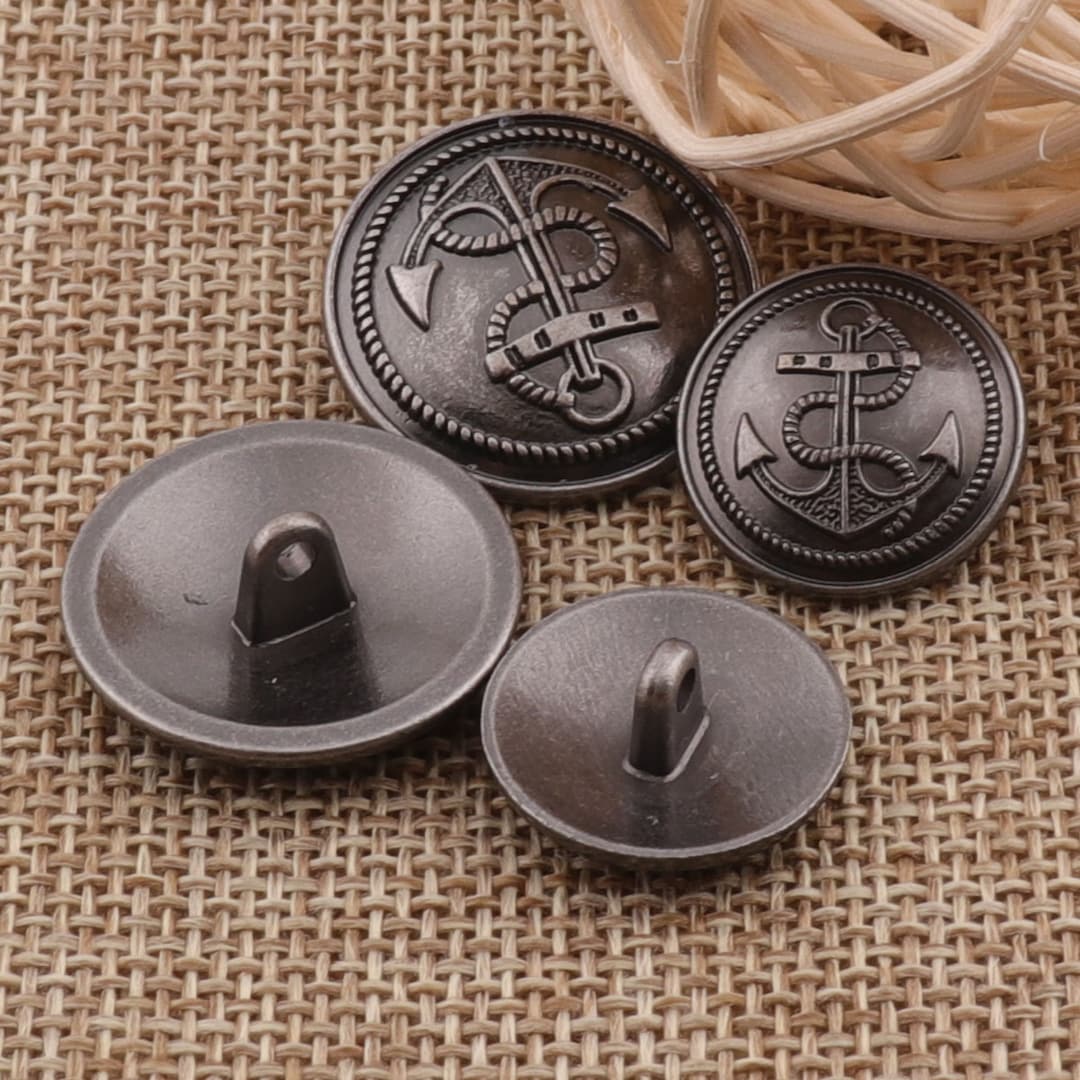 Metal Buttons -shank,8pcs,3/4"/7/8"(18mm/23mm)ancient Silver Metal ...
