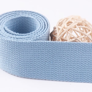 1 1/2" Pale Blue Cotton Webbing,key Fob Webbing Soft Belt Webbing ...