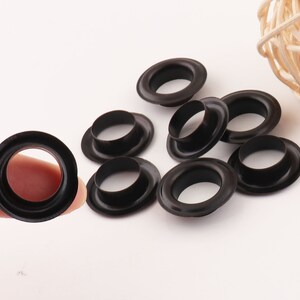 50 PCS Black Metal Eyelets and Grommets With Washers Eyelets,eyelets ...