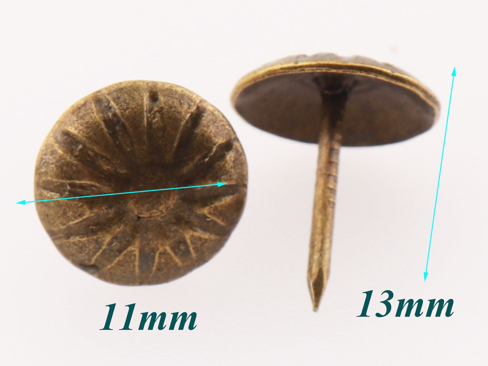 100 Pcs Antique Bronze Upholstery Tacks,nailhead Tacks Rivets ...