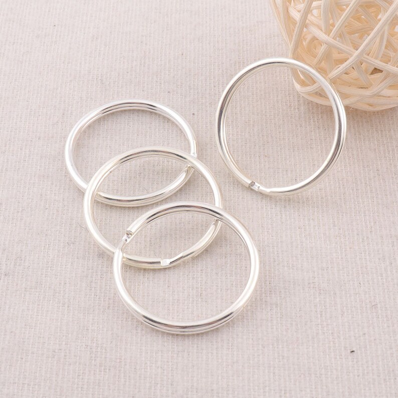 30mm Sliver Diaphragm Key Ringsilver Plated Keychain Split - Etsy