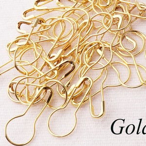 60 PCS Metal Bronze/gold Bulb Pins Safety Pins,stitch Markers Brooch ...