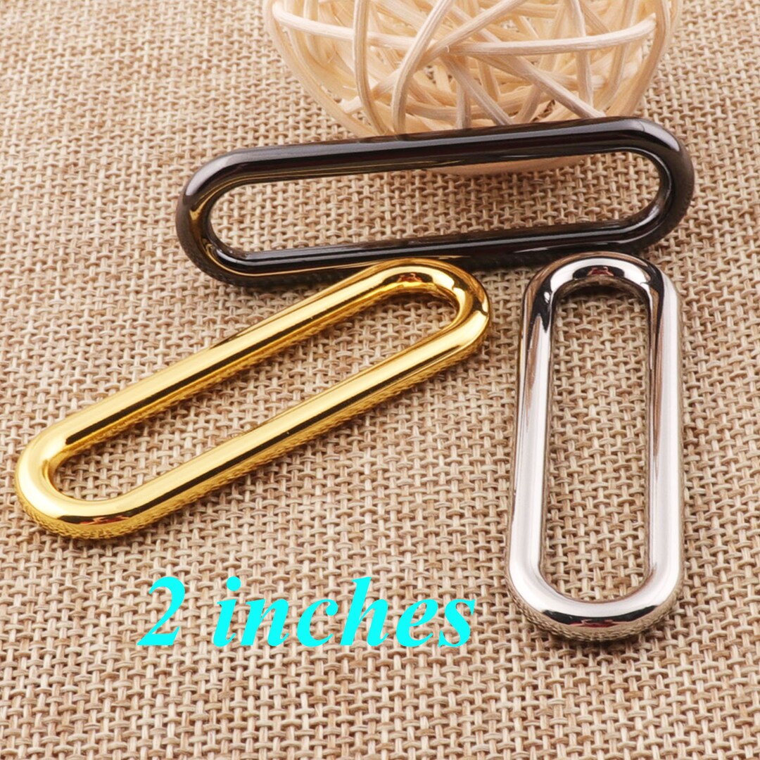 Oval Rectangle Rings 2"(50mm)silver/gold/black Rectangle Buckle Webbing ...