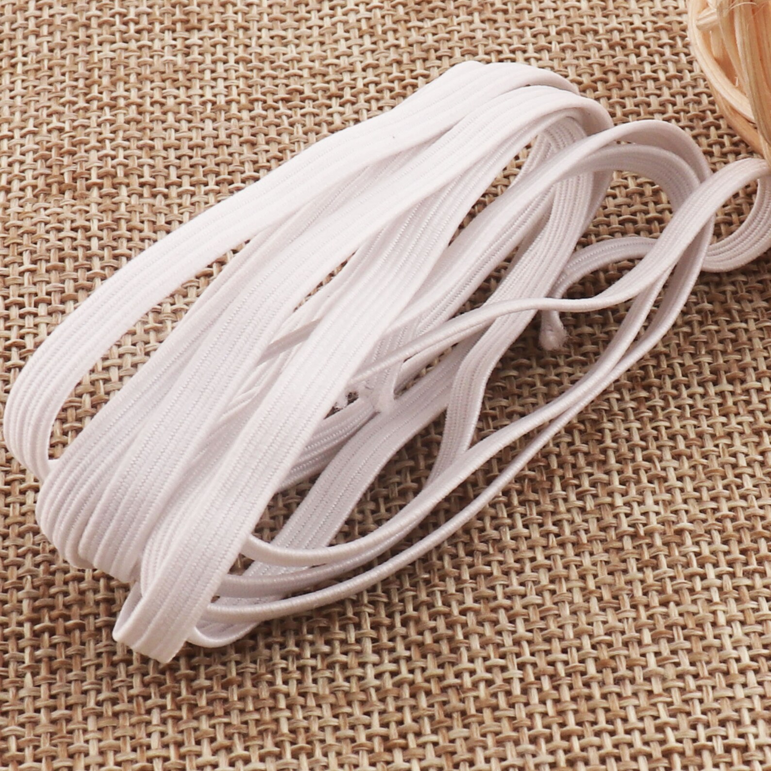 Flat Elastic Cord Bandelastic Tape String White Nylon Coated - Etsy