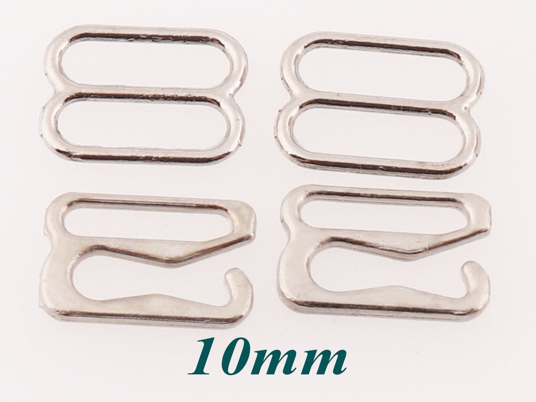 50 PCS Silver Metal Bra Making Strap Slide Hooks Buckle,lingerie ...
