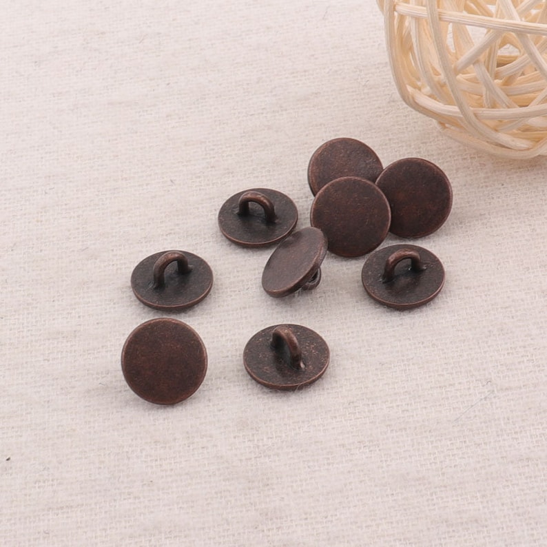 10pcsmetal Buttons shank1/212mmmetal Flat Button - Etsy