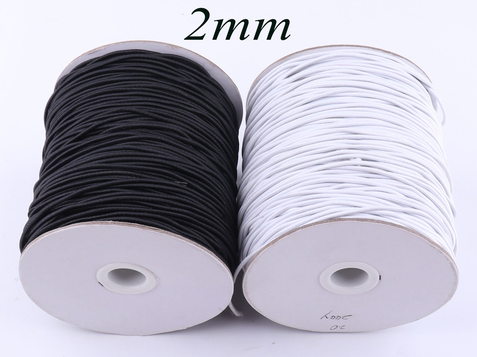 10M-50M-2mm White/Black craft Metallic Elastic CordDecorative | Etsy