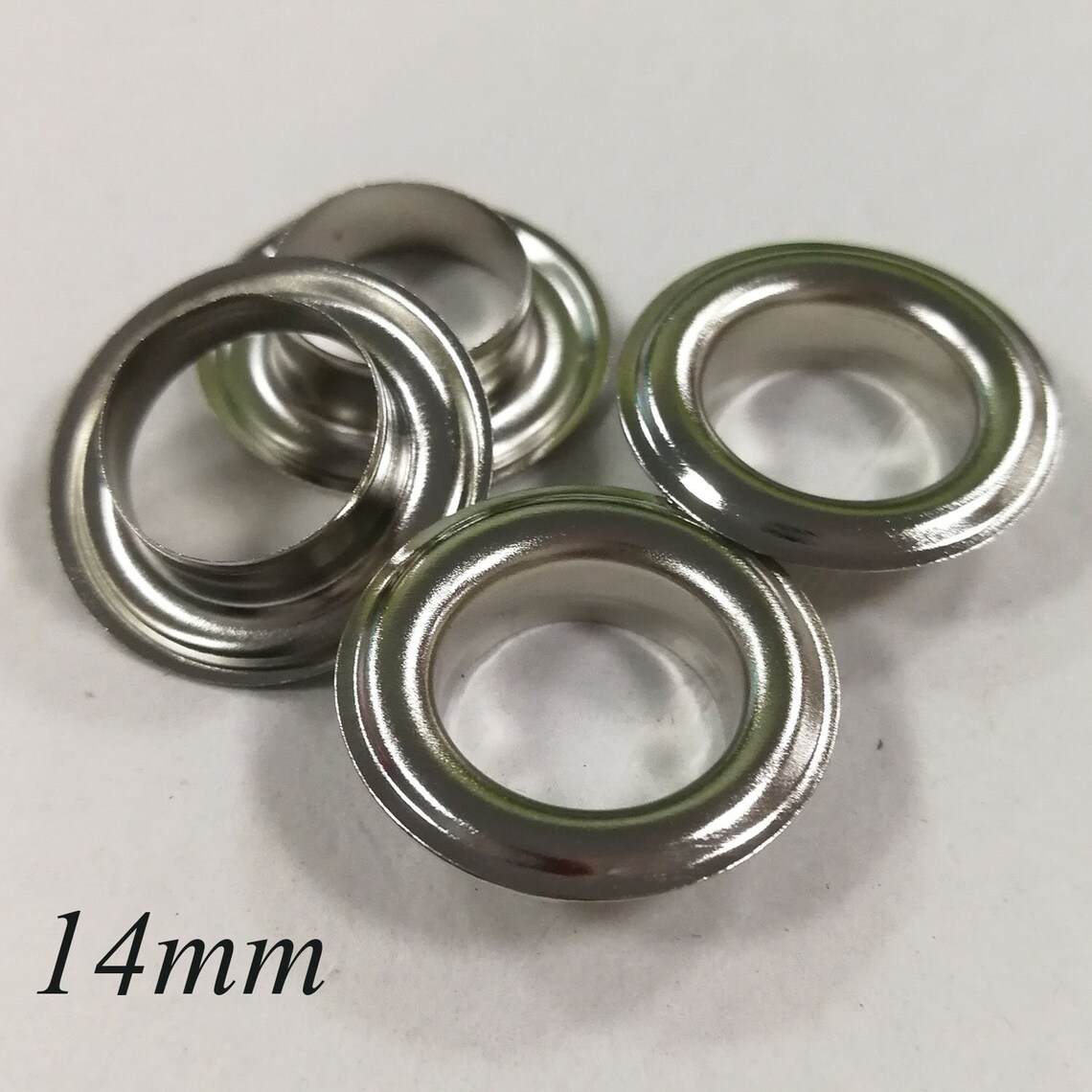 100 Sets Silver Metal Eyelets,barrel Diameter 14mm Eyelets Grommets ...