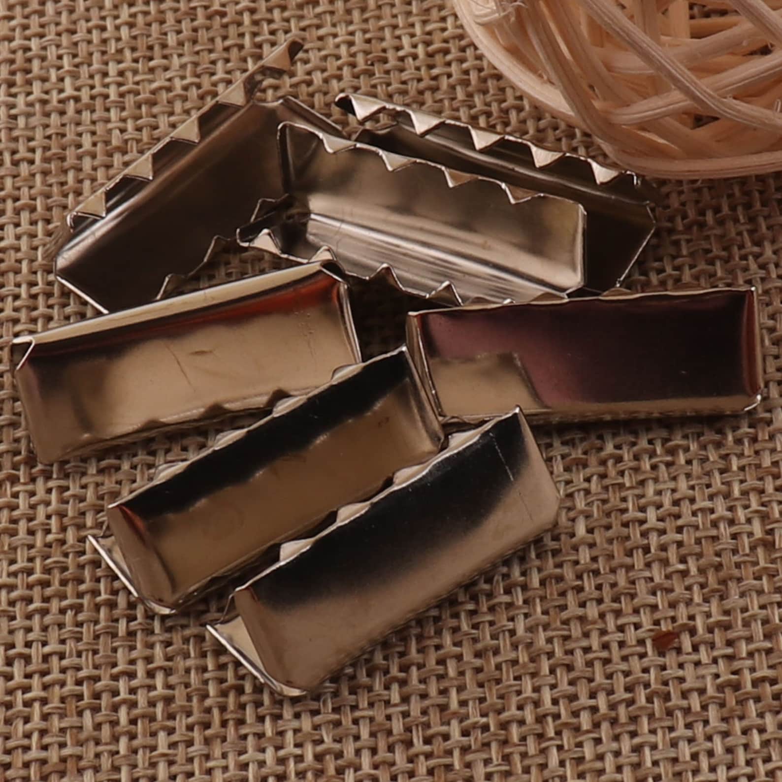 50 pcs Silver Crimp Ends Fasteners Clasp33mm Fastener Crimp | Etsy