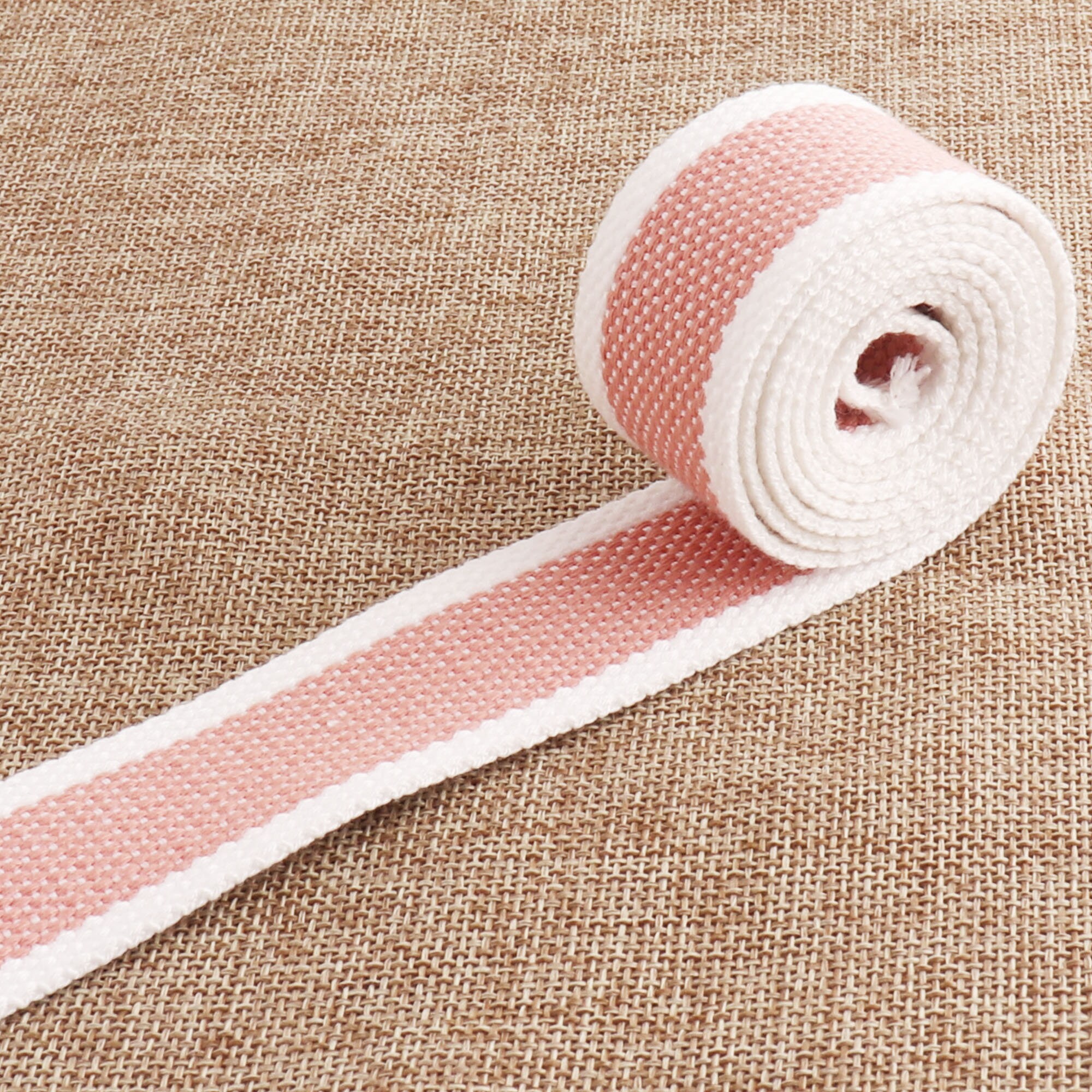 32MM Webbing Pink White Striped Webbing Belt Webbing Cotton - Etsy