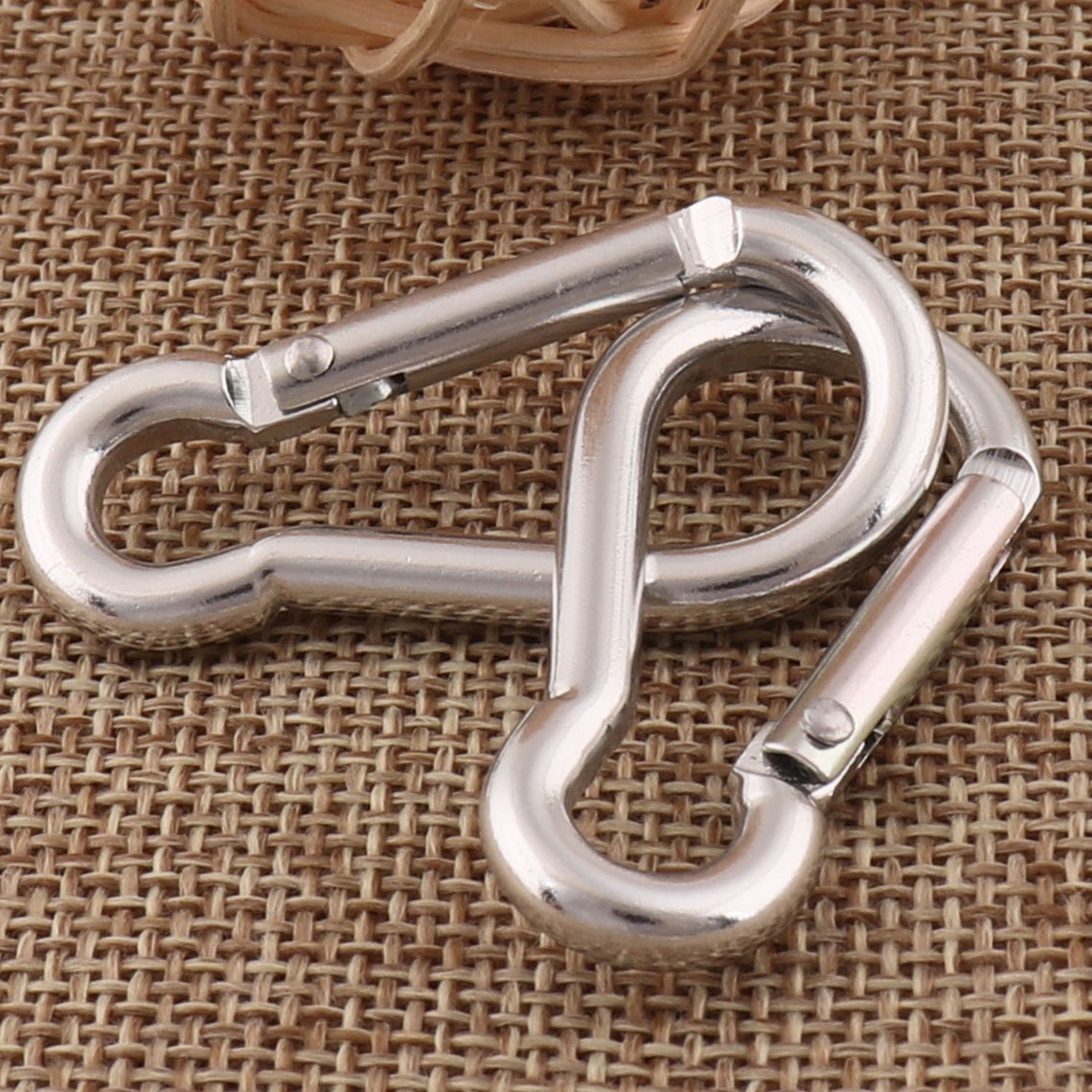 10 Pcs Carabinersilver Aluminum Carabiners52 Mm Carabiner | Etsy