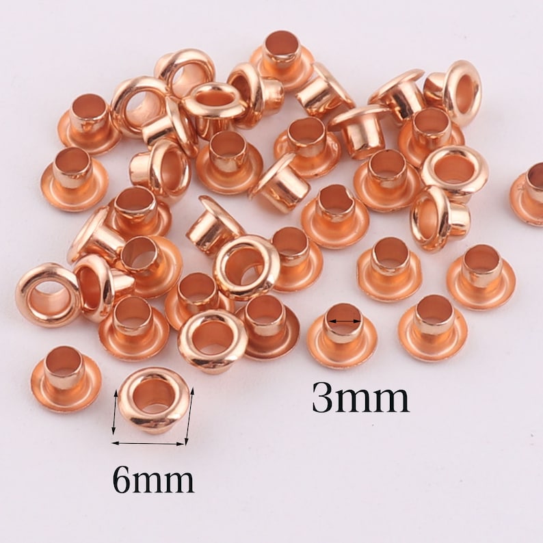 50-400 PCS Rose Gold MINI Eyeletsfor Clothes Leather Canvas | Etsy