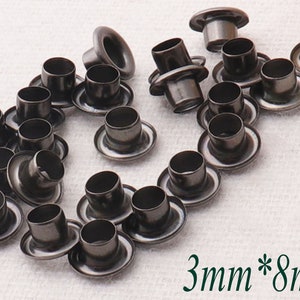100-200pcs Gunmetal Eyelets Grommets With Washers Eyelets,great for ...
