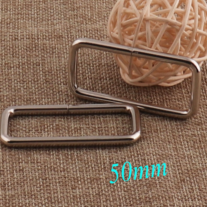 50 MM Silver Rectangle Rings6 PCS Rectangular Wire - Etsy