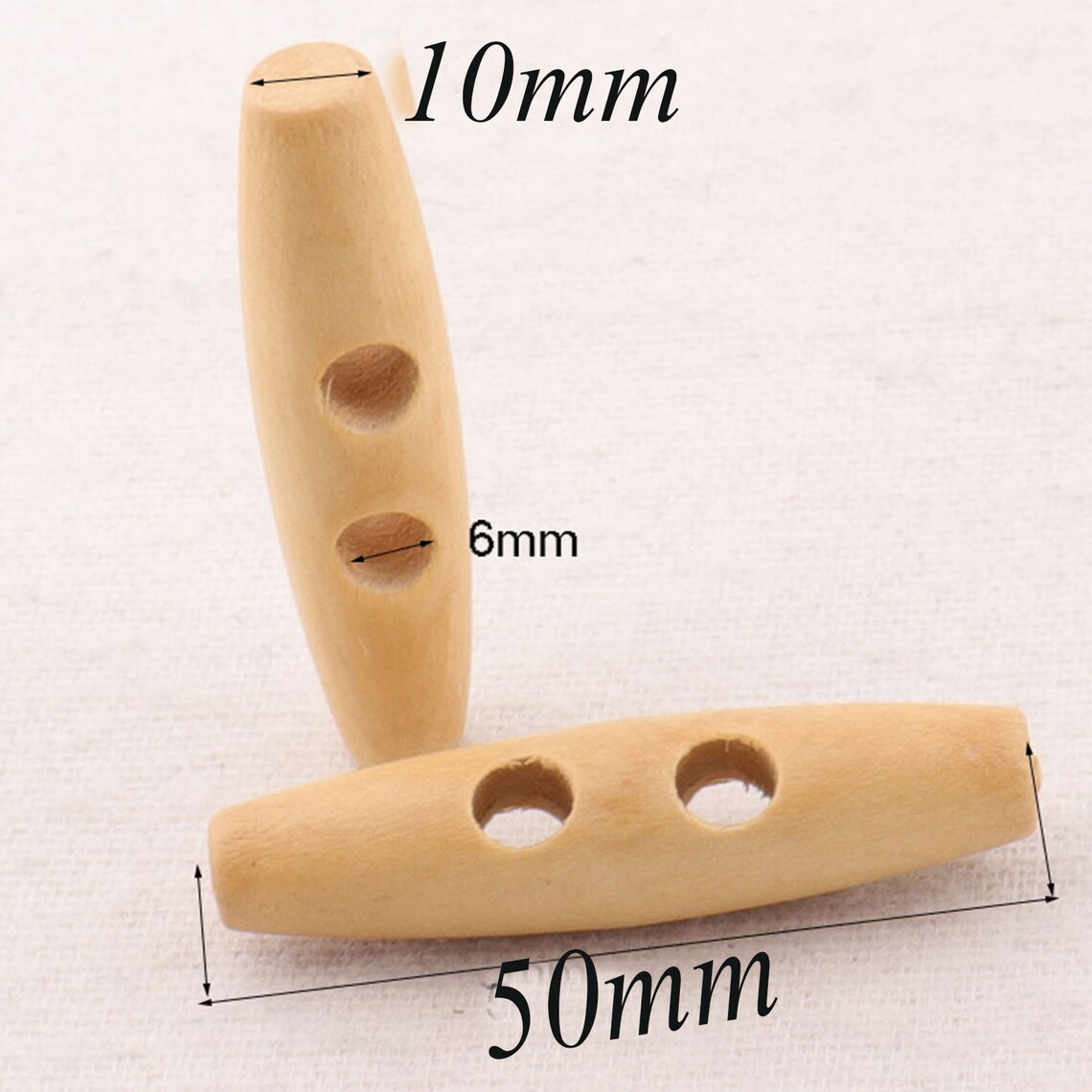 10pcs Pale Yellow Large Toggle Buttons Wooden2 Inches DIY - Etsy