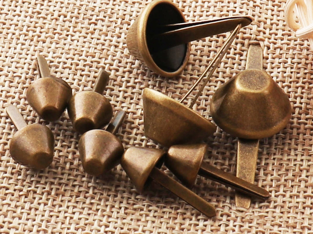100pcs Flat Dome Purse Feet Antique Bronze Purse Hardware Studs Purse ...