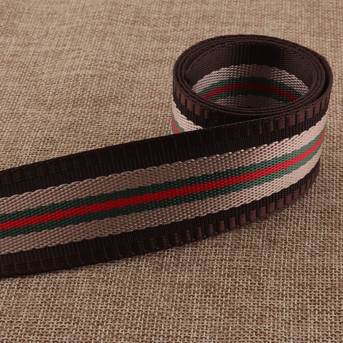 Brown Striped Webbing1.5 Soft Smooth Webbingwebbing - Etsy