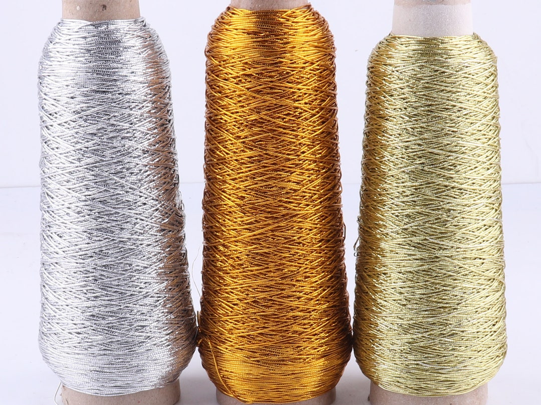 0.8mm Silver/gold/pale Gold Craft Elastic Cord,50 Yards Wedding ...