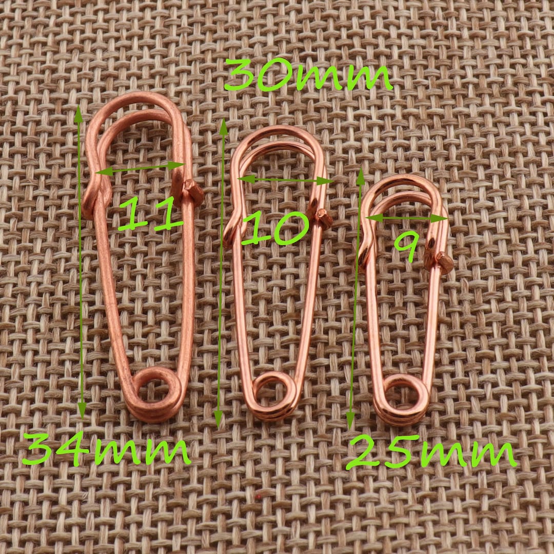 50 Safety Pins Price Tag Rose Gold Plated Safety Pin Brooch Stitch ...
