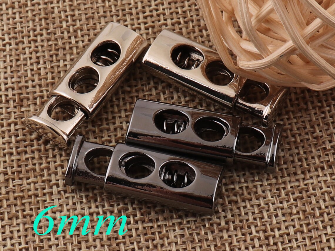 20 PCS Silver/black Double Barrel Toggle Cord Lockstopper - Etsy