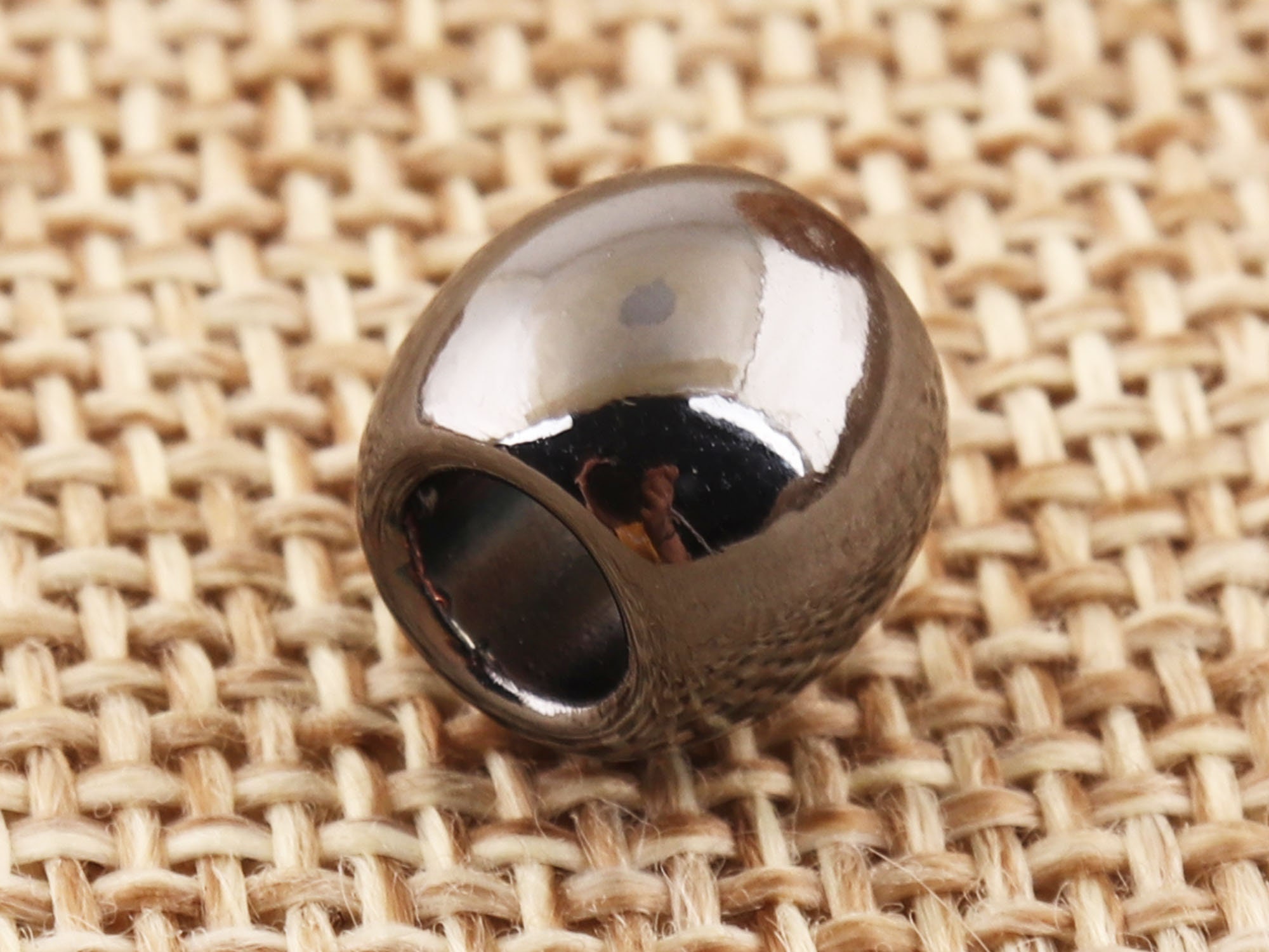 30 Pcs Gold/gunmetal Round Metal Beads,slider Beads 4 Mm DIY Beads Hole ...