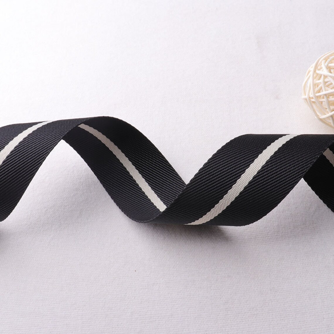 32mm Black White Stripe Nylon Webbing1.25purse Strap - Etsy